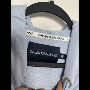 Calvin Klein | Tops | Y2k Ck Calvin Klein Baby Blue Crop Hoodie Nwot | Poshmark
